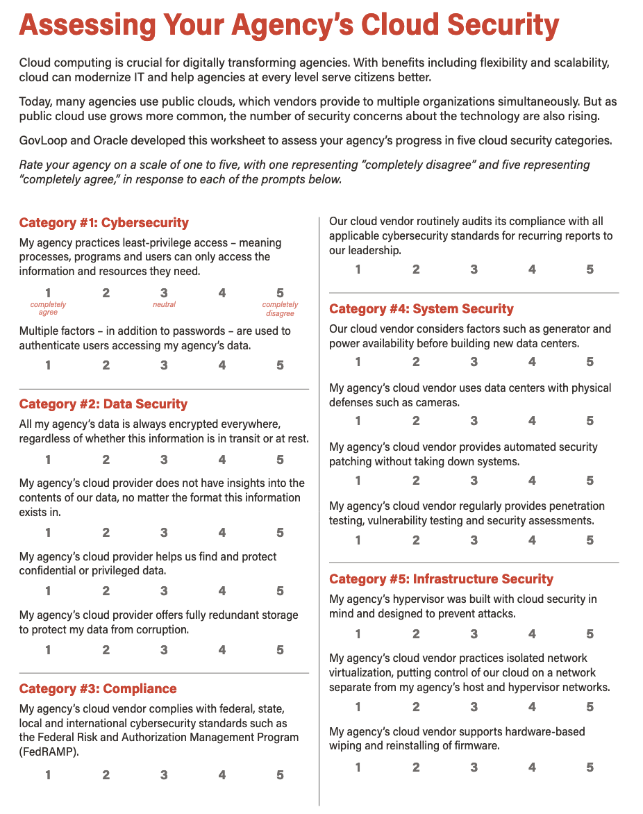 Assessing Your Agency’s Cloud Security